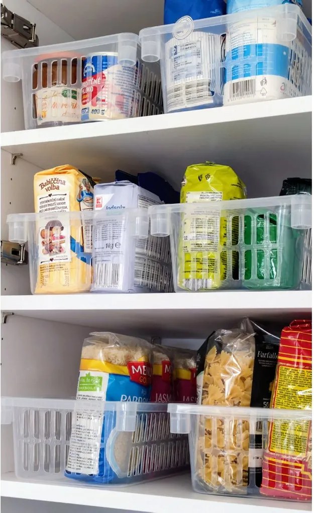 Orion Úložný koš, box a organizér extra hluboký 50cm x 20cm INVA, transparentní