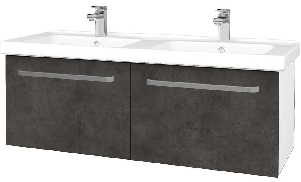 Dřevojas Koupelnová skříň BIG INN SZZ2 125 Varianta: N03 Graphite / Úchytka T01 / N03 Graphite