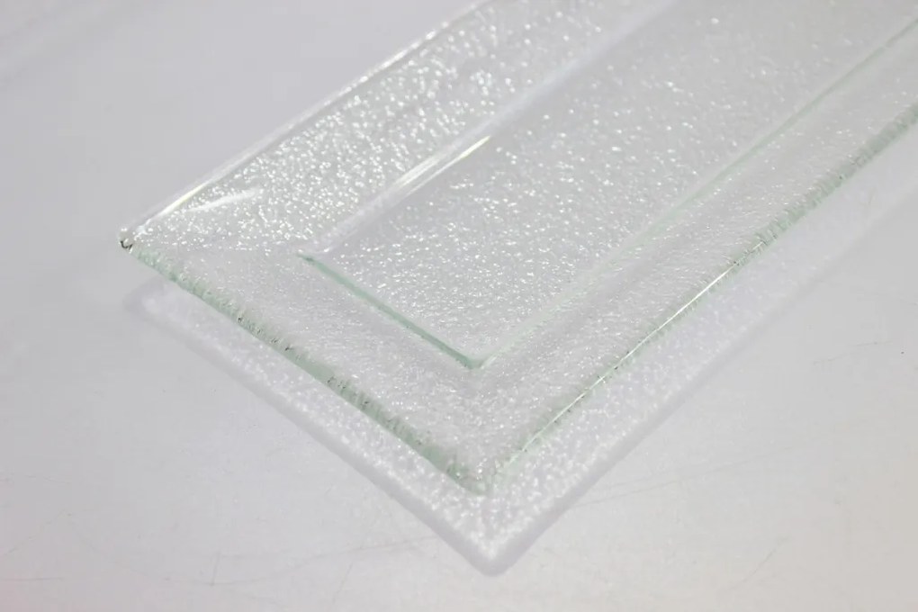 BDK-GLASS Servírovací tác MAXIM 33x12cm Barva: Šedé sklo
