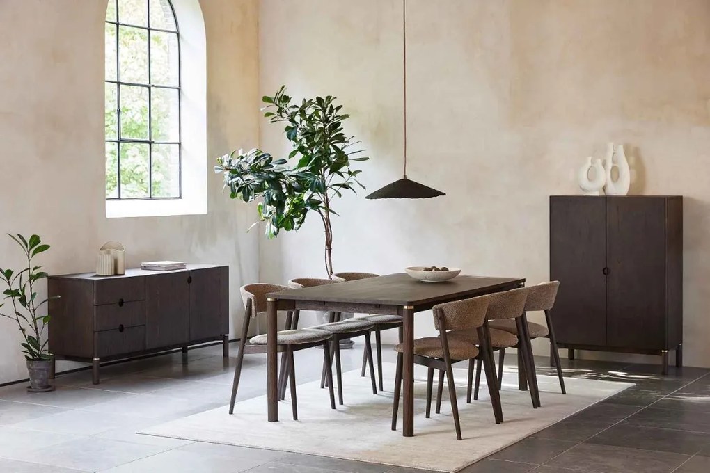 Designová komoda Takayoshi 160 cm tmavě hnědá