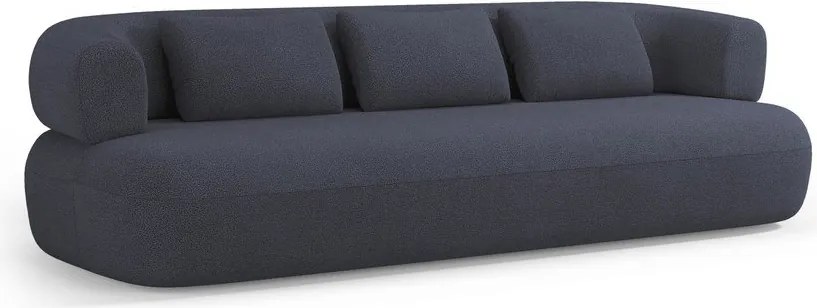 Tmavě modrá pohovka z textilie bouclé 226 cm Jenny – Micadoni
