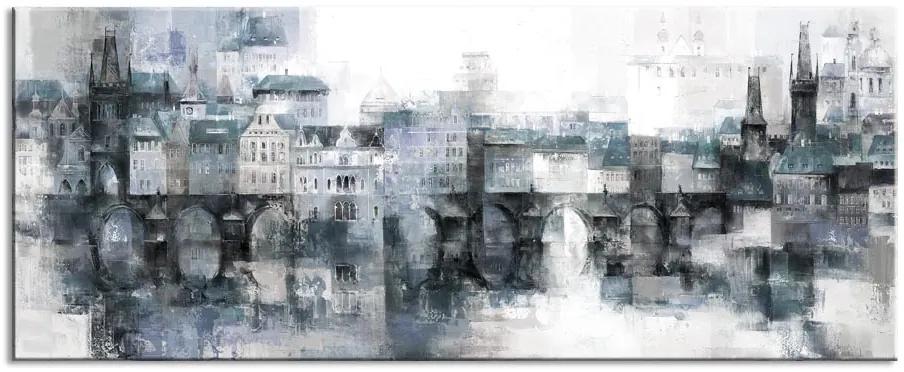 Obraz Staré Město pražské Blue Velikost (šířka x výška): 150x60 cm