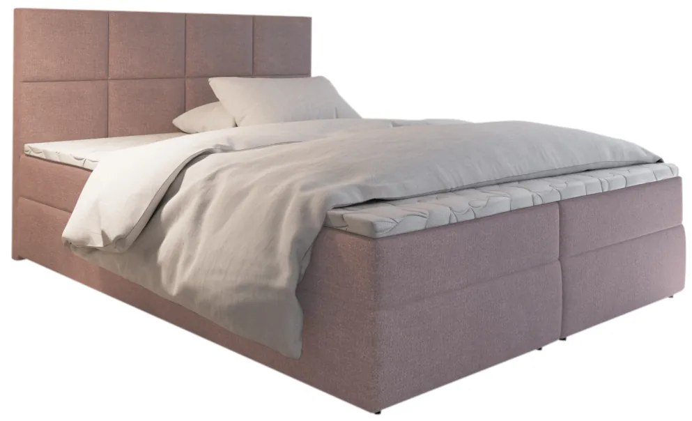 Expedo Čalouněná postel boxspring LENY, 140x200, kronos 27 + topper