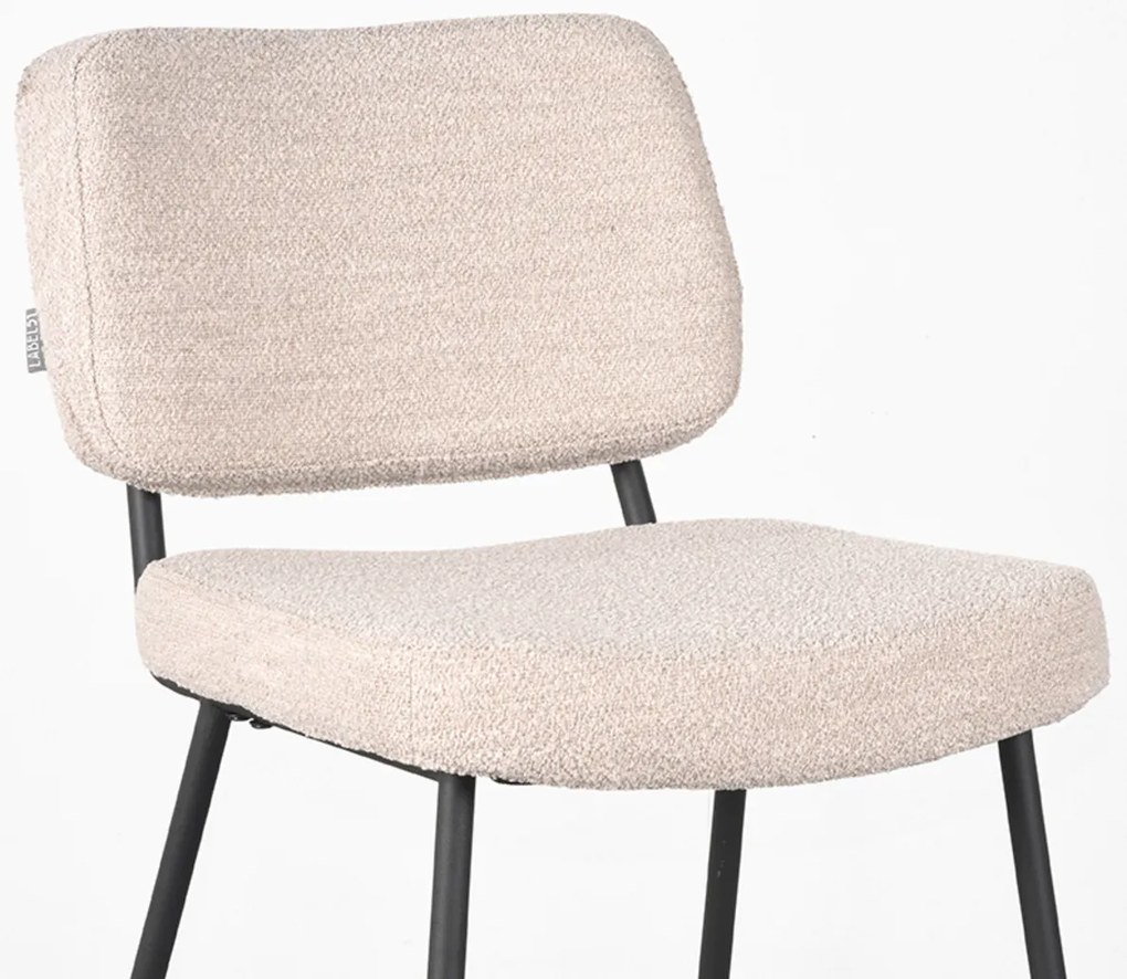 LABEL51 Barová židle NOAH bílé bouclé 94cm IH-50.148