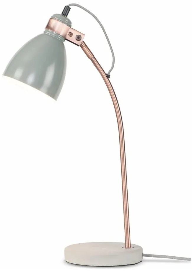 Šedá stolní lampa s kovovým stínidlem (výška 50 cm) Denver – it's about RoMi