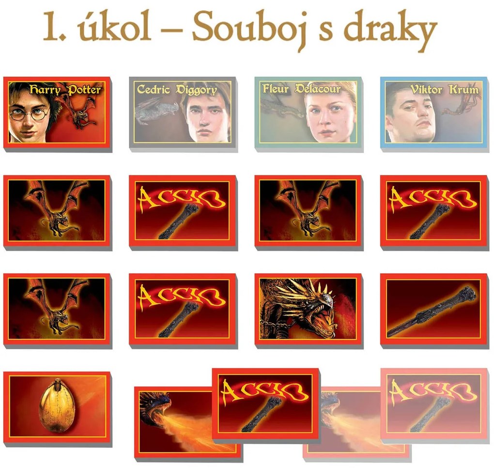 EFKO Hra Harry Potter Turnaj tří čarodějnických škol 3v1 *SPOLEČENSKÉ HRY* ef5510