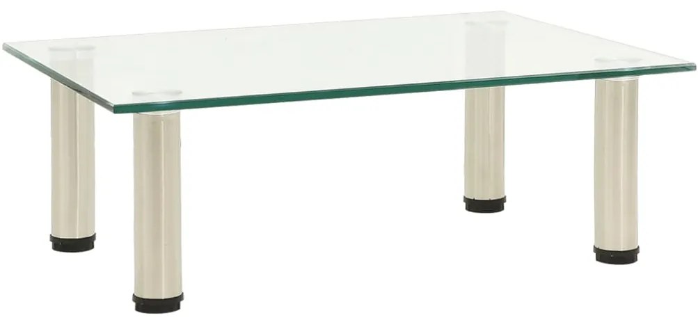 TV stolek průhledný 40 x 35 x 17 cm tvrzené sklo 322760
