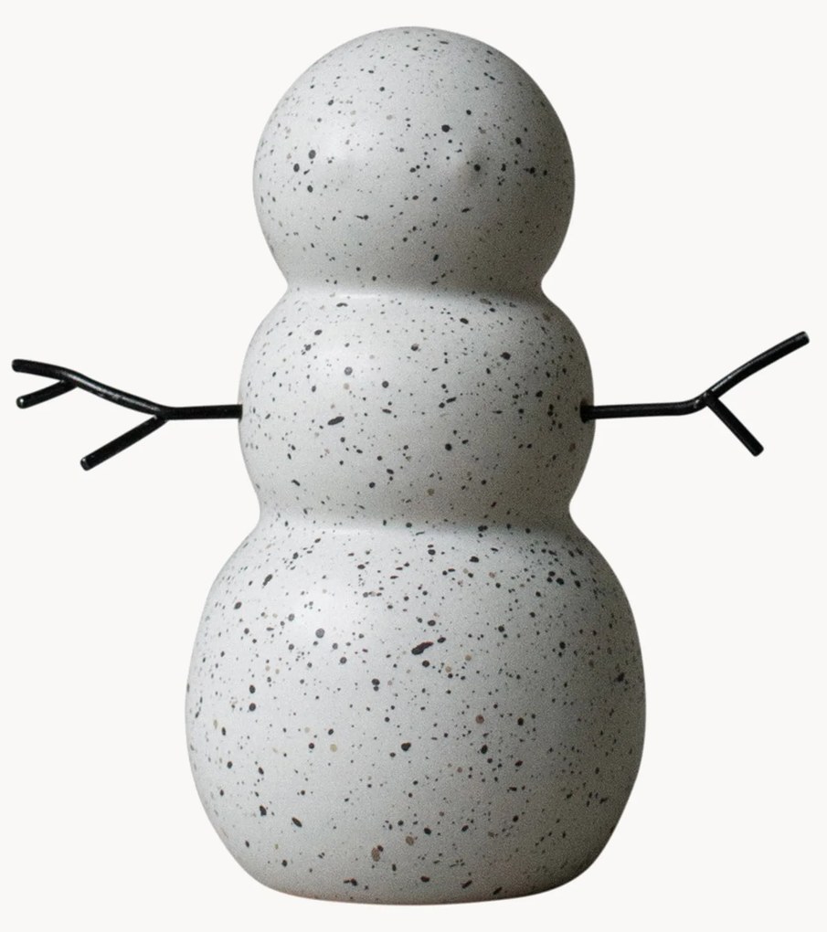 Vánoční dekorace z keramiky Snowman