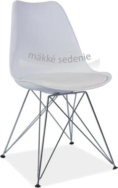 Jídelní židle s ergonomickým tvarem v bílé barvě TK2035