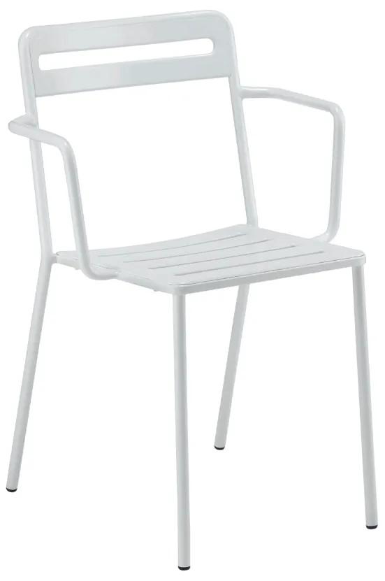 OnaDnes -20% Bílá kovová zahradní židle COLOS C 1.2/4