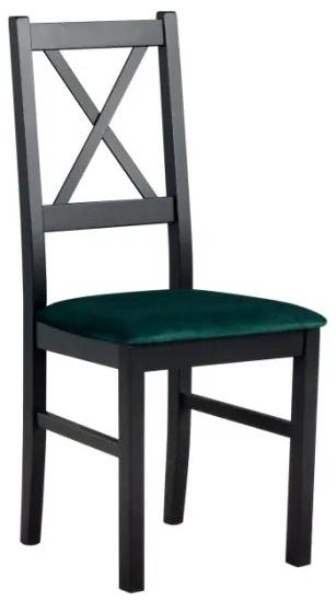 Jídelní sestava DX 29 odstín dřeva (židle + nohy stolu) černá, odstín lamina (deska stolu) ořech, potahový materiál látka s doplatkem