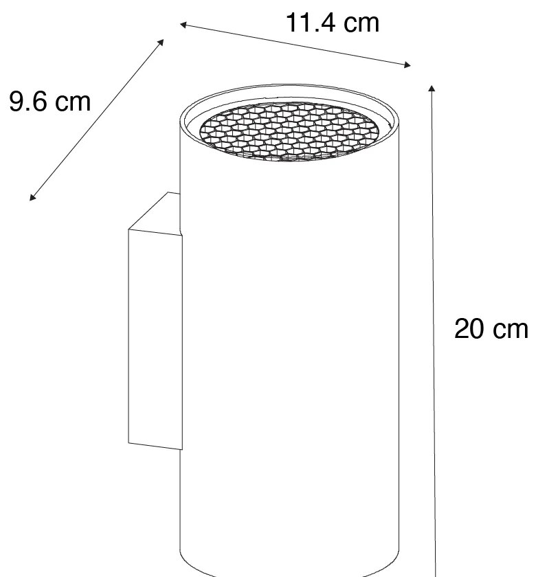 Designová nástěnná lampa zlatá kulatá 2-světlo - Sab Honey