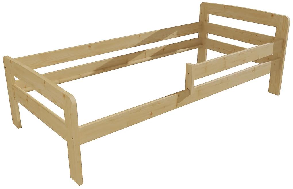 Vomaks Dětská postel se zábranou VMK008C KIDS Rozměr: 90 x 180 cm, Barva: surové dřevo