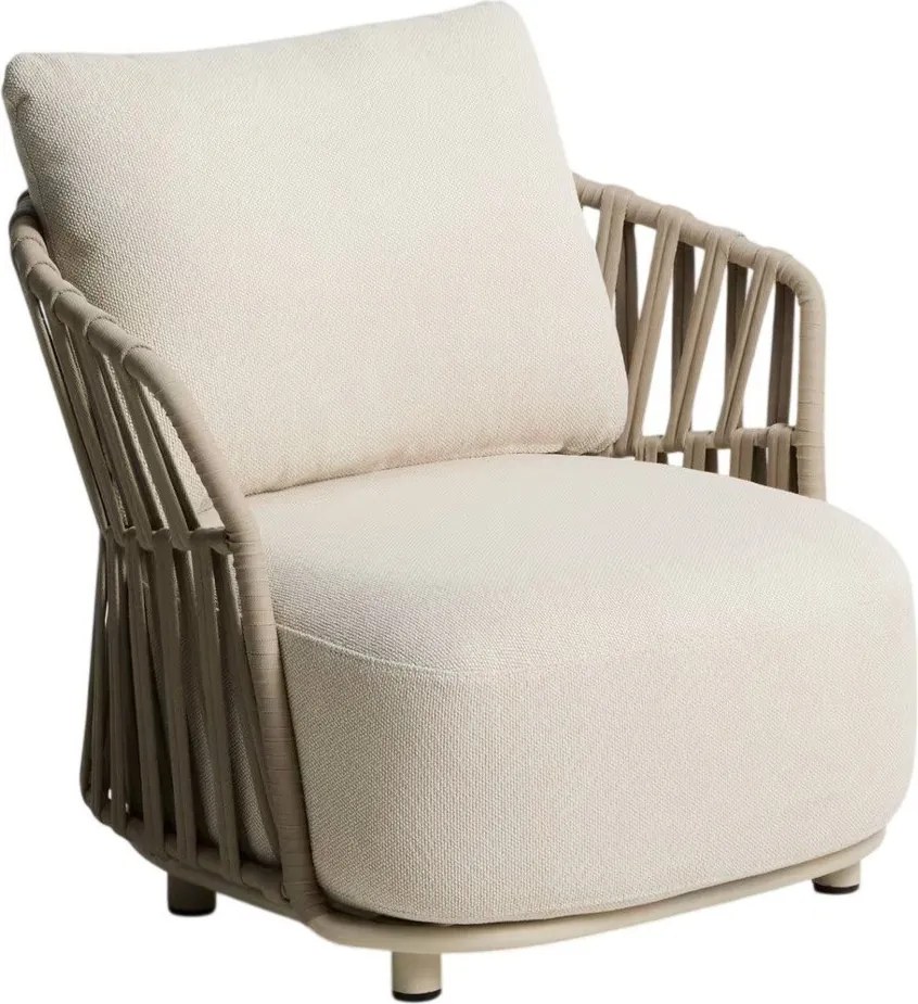 Krémové/taupe polstrované zahradní křeslo Osani – Kave Home