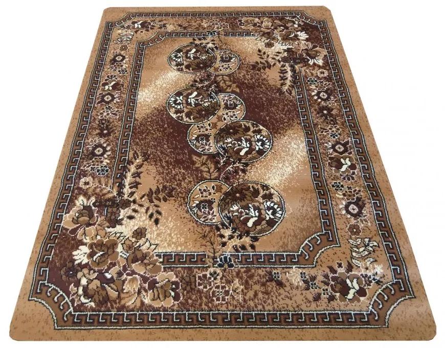 Originální vintage koberec v hnědé barvě Šířka: 150 cm | Délka: 210 cm