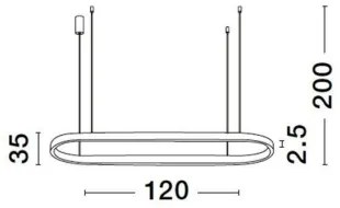 Závěsné LED svítidlo NOVA LUCE CUPPE 58W 3000K bílé 9345625
