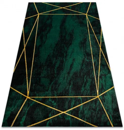 Dywany Łuszczów, Kusový koberec Emerald 1022 green and gold, 200x290, zelená, kancelář