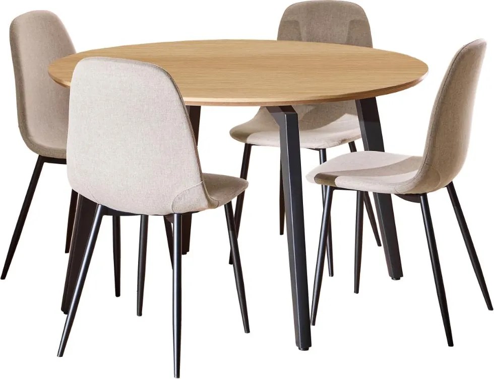 ACTONA GROUP Jídelní sestava CADIZ béžová Ø120x75 cm H000025072