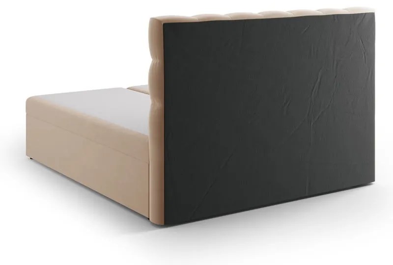 Světle hnědá boxspring postel s úložným prostorem 180x200 cm Bali – Cosmopolitan Design