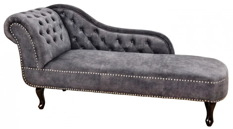 Massive home | Lenoška Chesterfield 170cm šedá samet