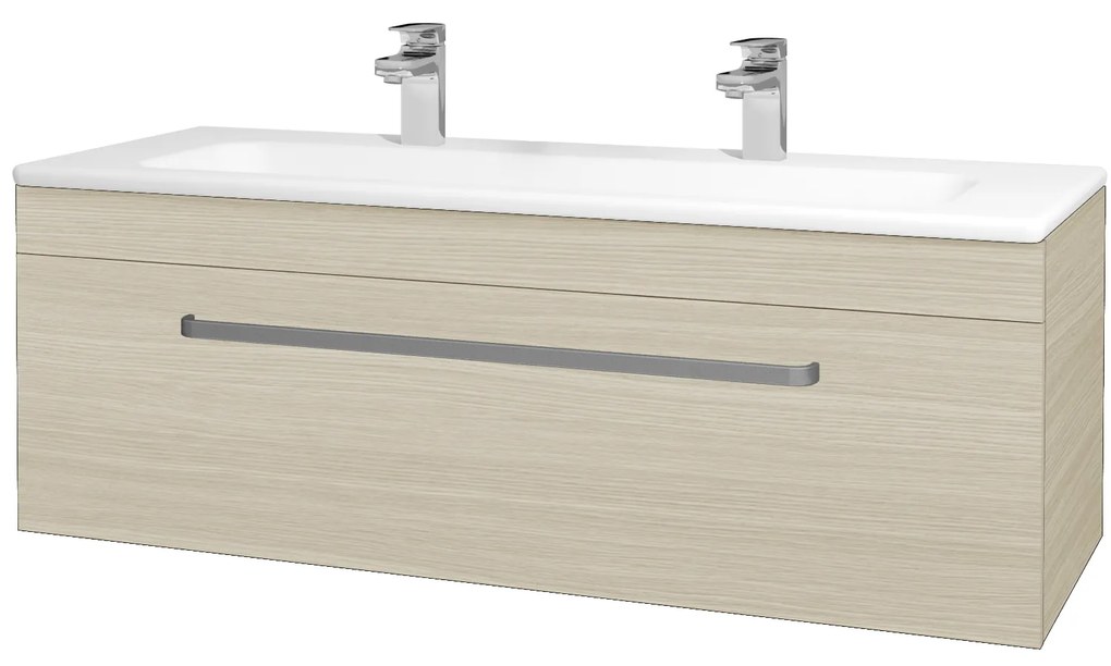 Dřevojas Koupelnová skříň ASTON SZZ 120 Varianta: N01 Bílá lesk / Úchytka T01 / N07 Stone
