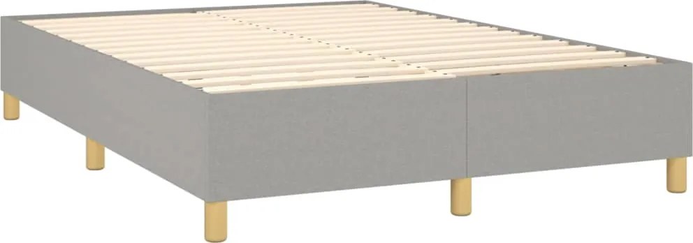 Box spring postel s matrací světle šedá 140 x 190 cm textil 3137309