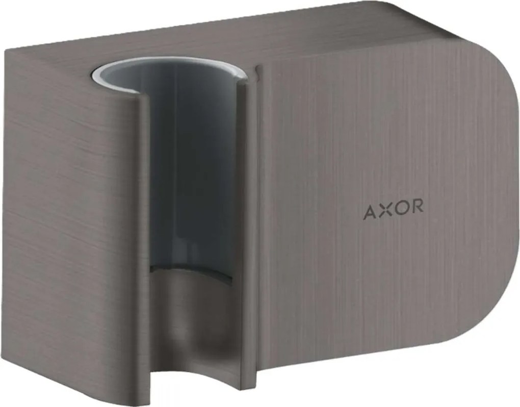 Axor One - Nástěnné kolínko s držákem, kartáčovaný černý chrom 45723340