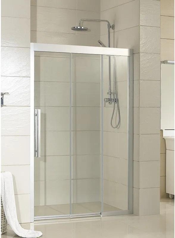 Sprchové dveře MARTOS - Levé (SX), Leštěný hliník, Čiré bezpečnostní sklo - 8 mm, 110 cm HOPA