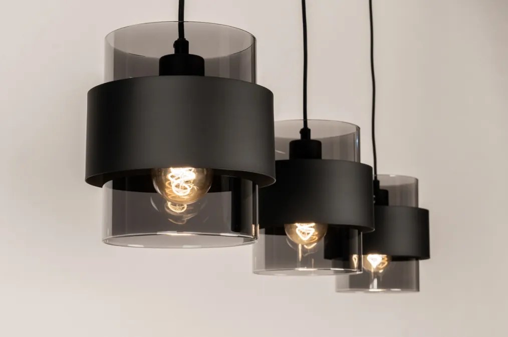 Závěsné svítidlo Retro 70er Line 110 Black