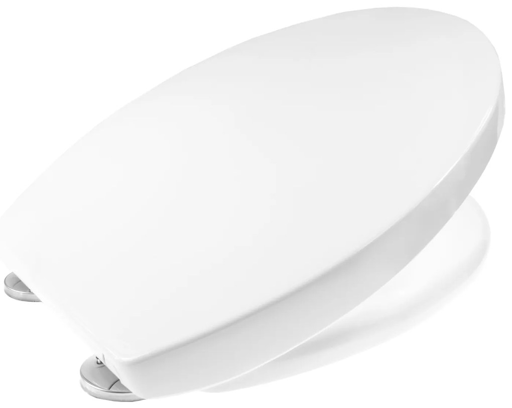 Gamma Trigo D3, toaletní WC sedátko 445(485)x370mm z polypropylenu s pomalým zavíráním, bílá, GMA-D3
