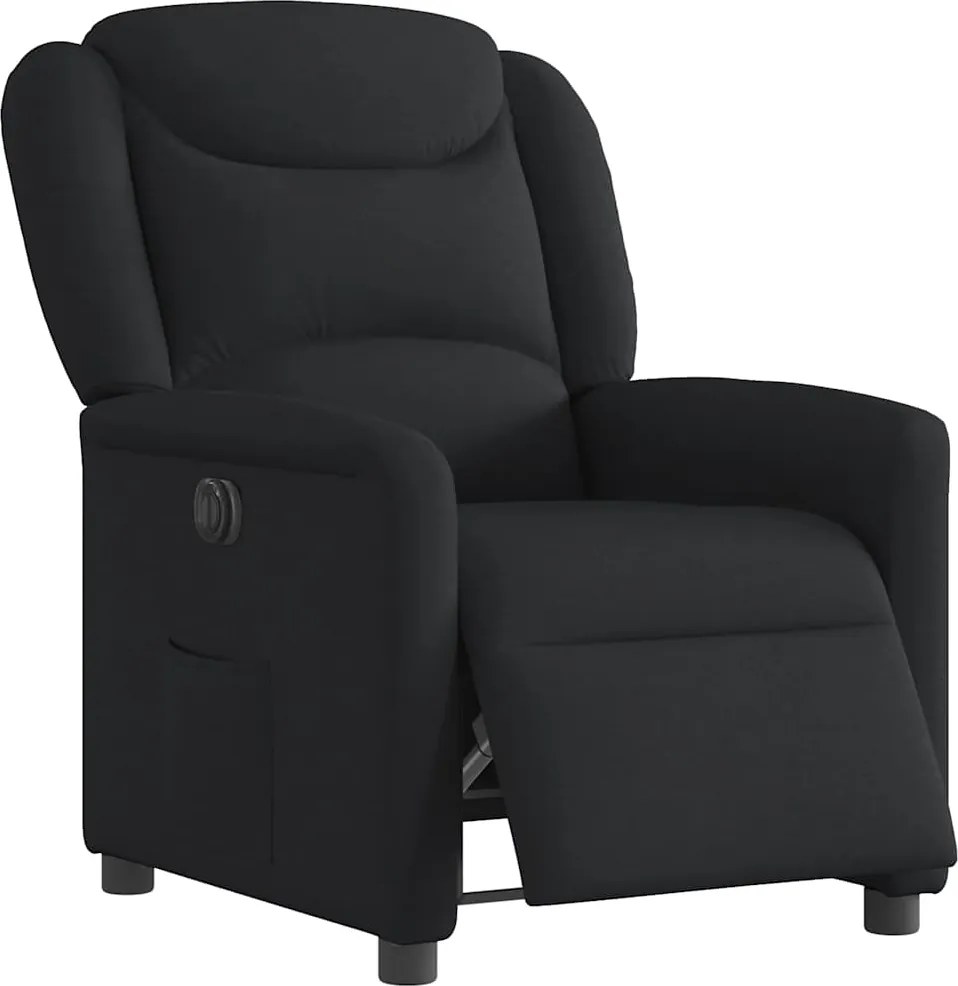 Elektrické polohovací křeslo černé textil 3303176