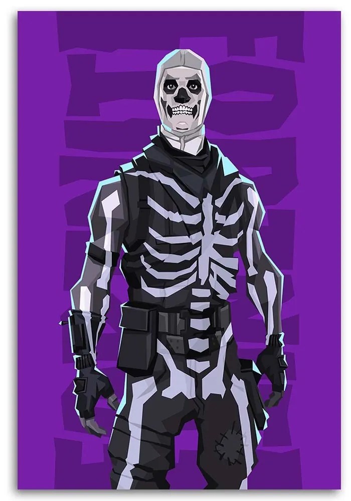 Gario Obraz na plátně Skull Trooper fortnite - Nikita Abakumov Rozměry: 40 x 60 cm