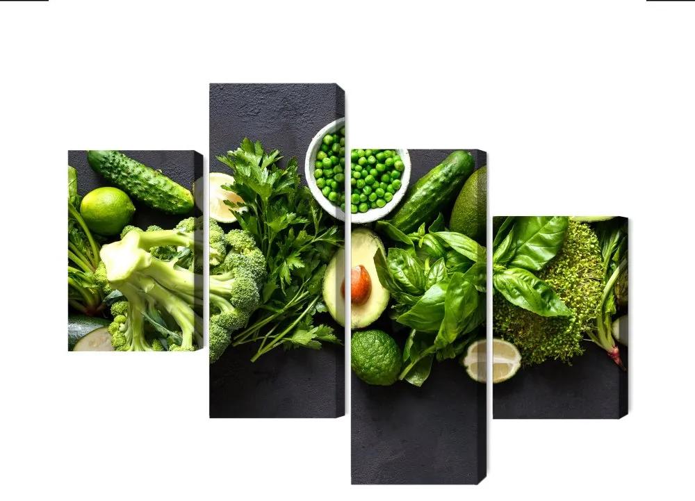 Vícedílný obraz Zelená Zelenina Nedostatek Nedostatek Přírodní plátno 240x150