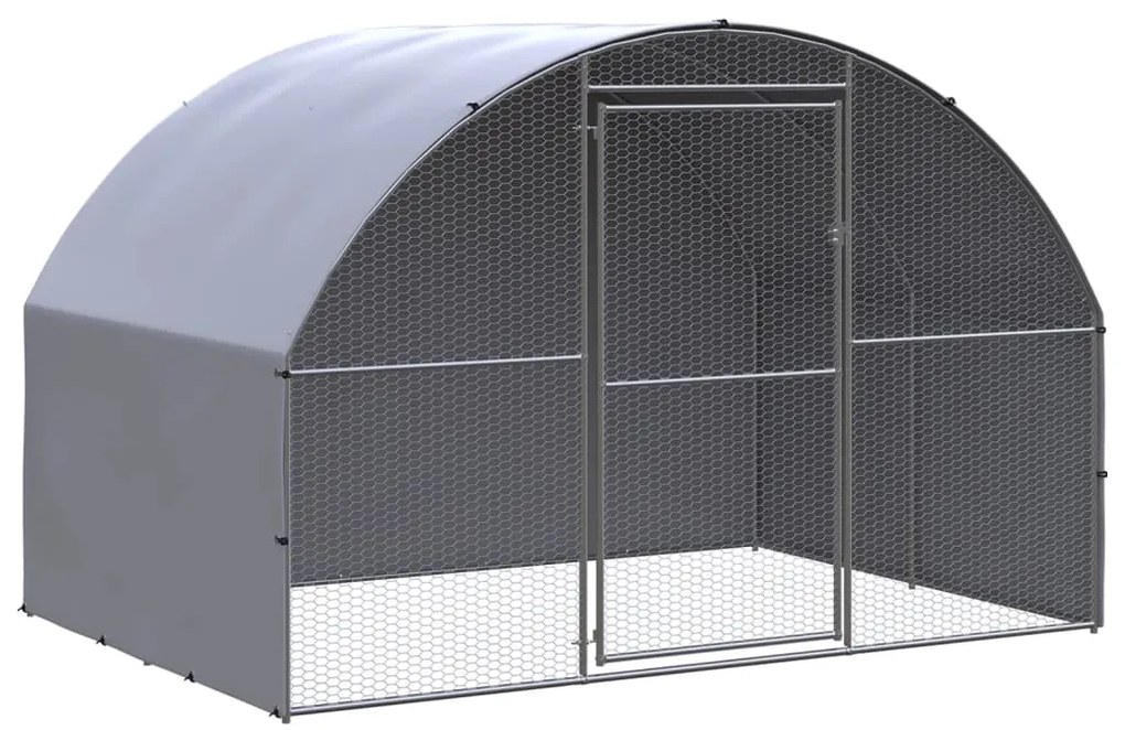 Venkovní klec pro kuřata 3 x 2 x 2 m pozinkovaná ocel 3095472