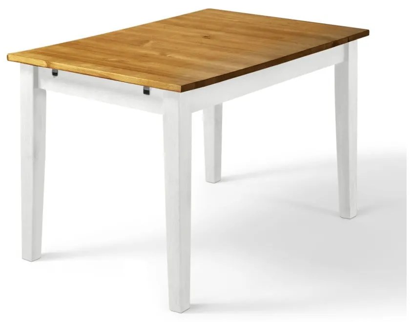 BonamiJídelní stůl z borovicového masivu s bílými nohami Støraa Daisy, 75 x 120 cm