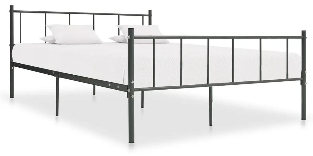 284648 vidaXL Rám postele šedý kov 180 x 200 cm