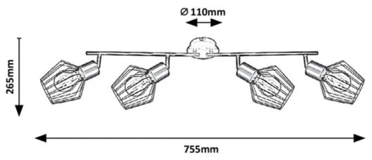 Rabalux - Bodové svítidlo 4xE27/40W/230V