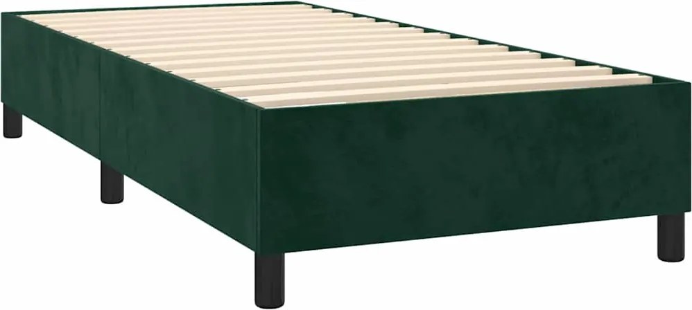 Rám postele s boxspringem tmavě zelená 80 x 200 cm samet 3121087