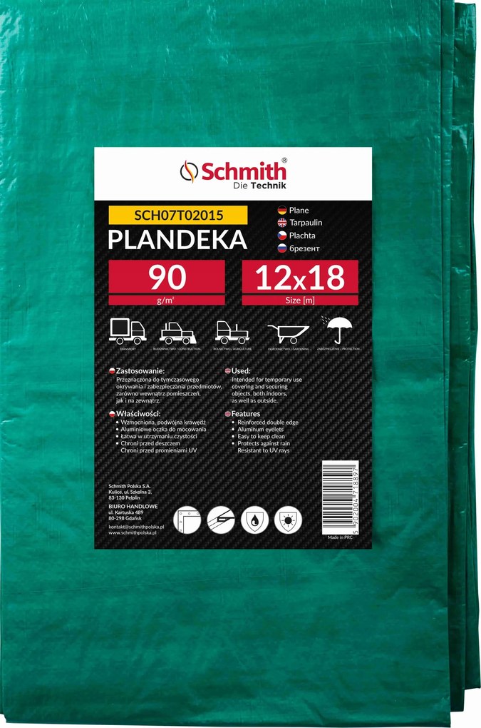 Plachta 90 g 12 x 18 m
