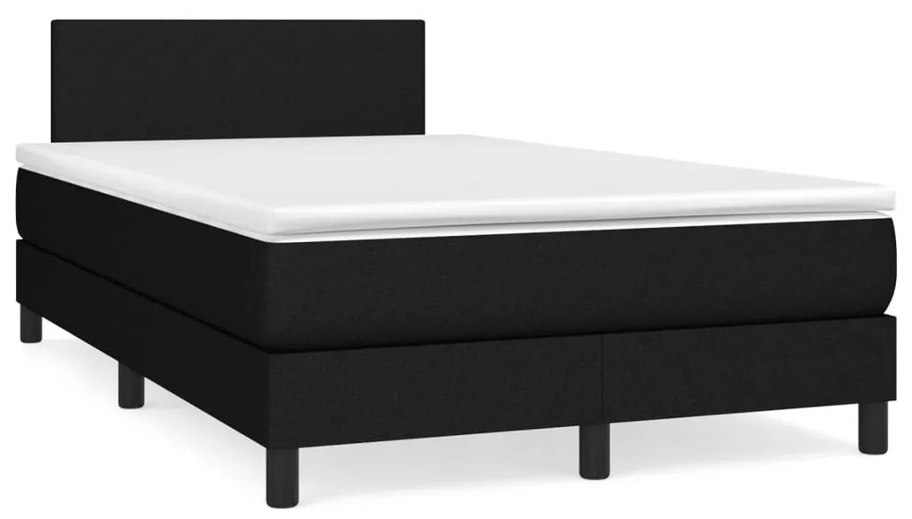 Box spring postel s matrací černá 120x190 cm textil 3269711