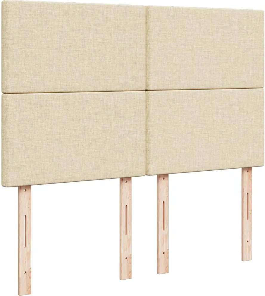 Box spring postel s matrací krémová 140x200 cm textil 3292077