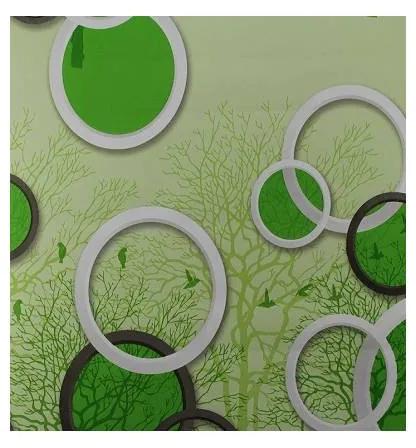 Samolepící fólie kruhy se stromy zelené 45 cm x 10 m
