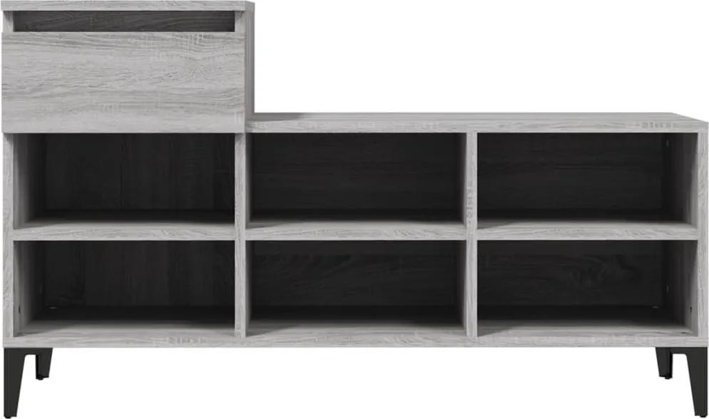 vidaXL Botník 102x36x60 cm kompozitní dřevo [821218] Barva: Betonová šedá