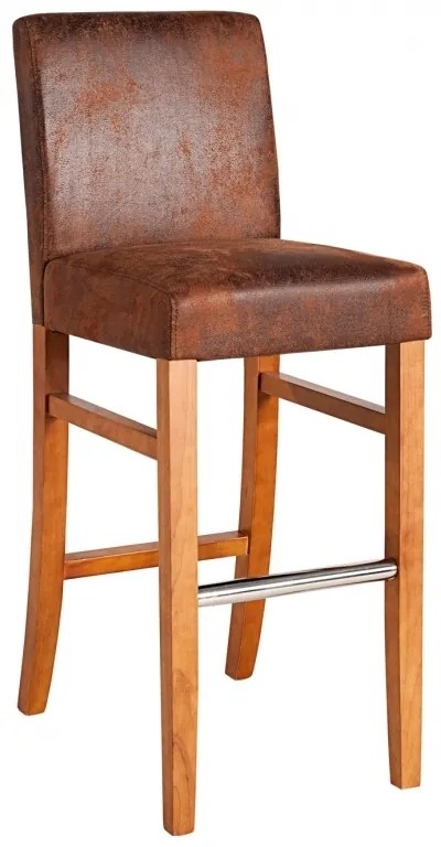 INV Barová židlička BROMWICH světlá kávová