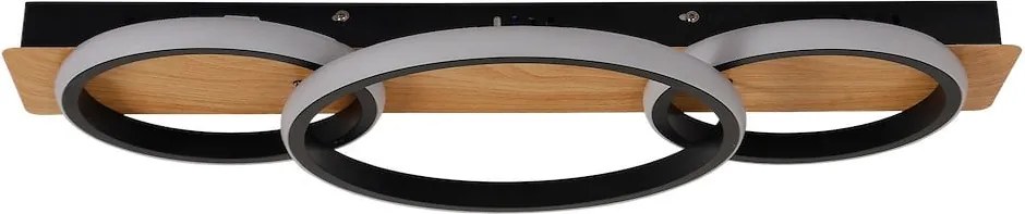 Stropní LED svítidlo Rowena, 3x LED 18w, 4000k, b/imitace dřeva