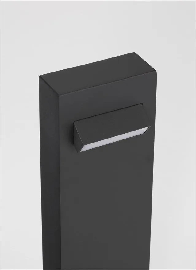 NV 9020921 Venkovní sloupkové svítidlo ZELDA černý hliník a akrylový difuzor proti oslnění LED 6W 3000K 100-240V IP65 - NOVA LUCE