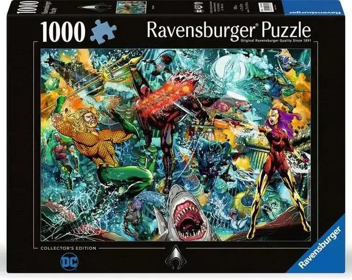 Ravensburger 01346 puzzle aquaman sběratelská edice 1000 dílků