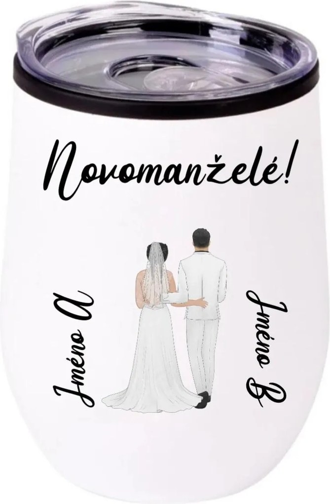 Personalizovaný termohrnek "BOWL" se svatebním párem