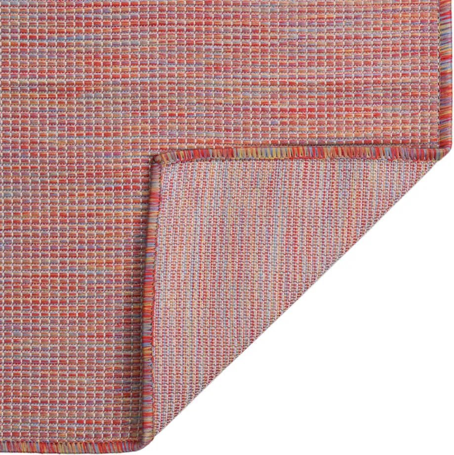 Venkovní hladce tkaný koberec 80x150 cm červená 340820
