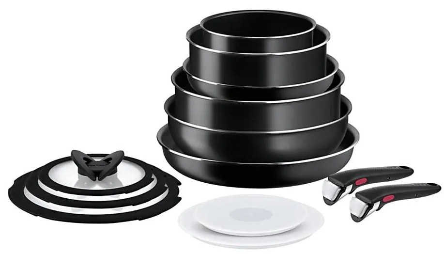 Tefal - Sada nádobí 13 ks INGENIO EASY COOK & CLEAN BLACK